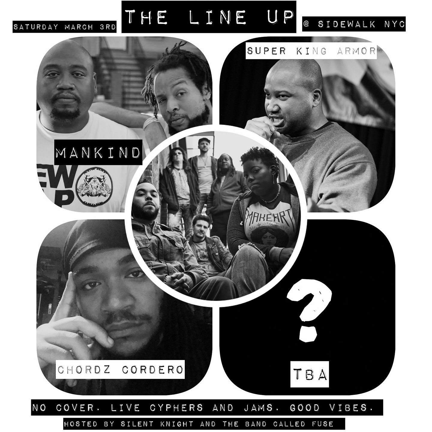 The Line Up Showcase – March 3rd 2018! – The Band Called Fuse